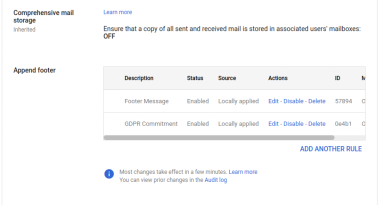 Adding a footer message for all Gmail users in Google Workspace