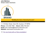 Email signature templates for construction and contractors