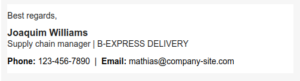 Crafting Effective Email Signatures for the Transport Sector