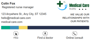 Email signatures for the healthcare industry (Examples and tips)