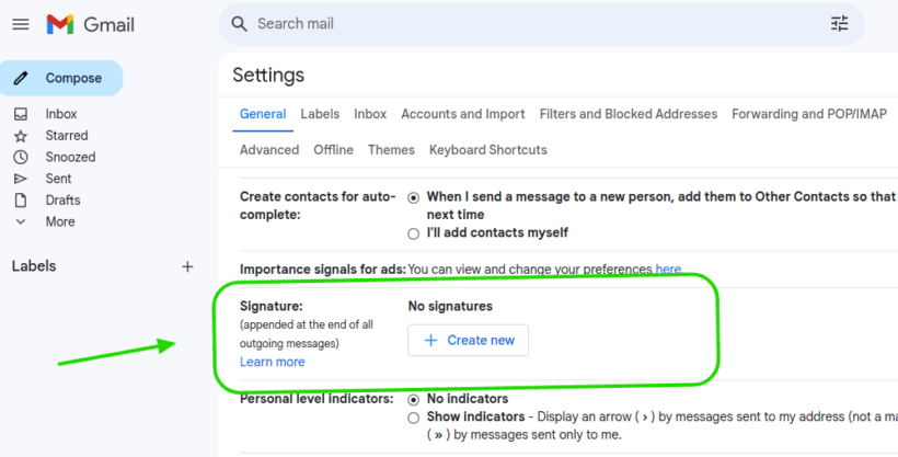 Gmail signature limited to 10,000 characters - how to fix it