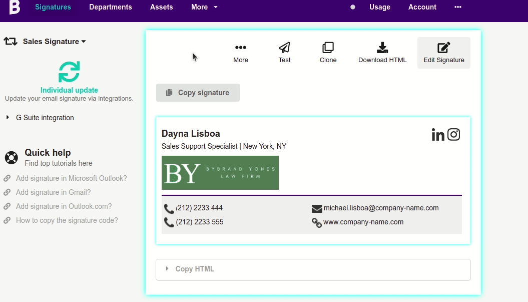 How To Share An Email Signature With An Employee Bybrand