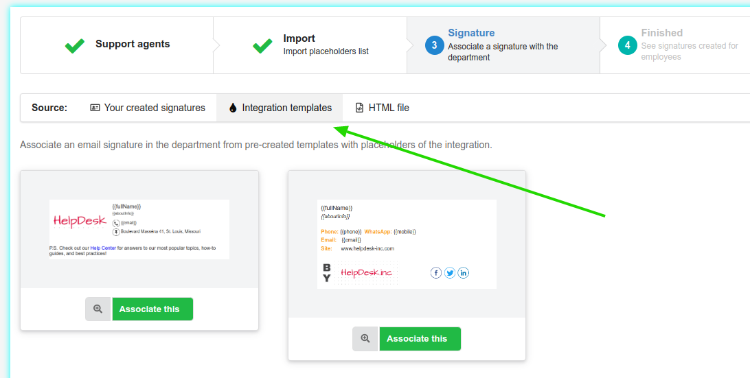 Manage Zoho Desk agent's signatures with department - Bybrand