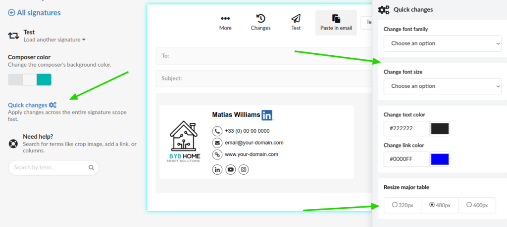 Exploring email signature editor basic options - Bybrand
