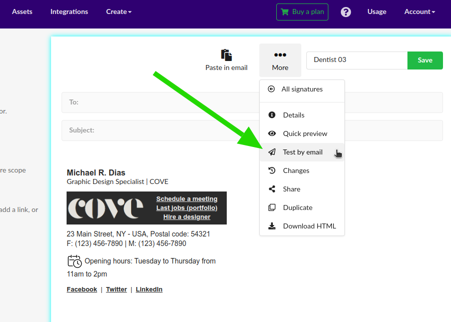 How to create your first HTML email signature using the Bybrand